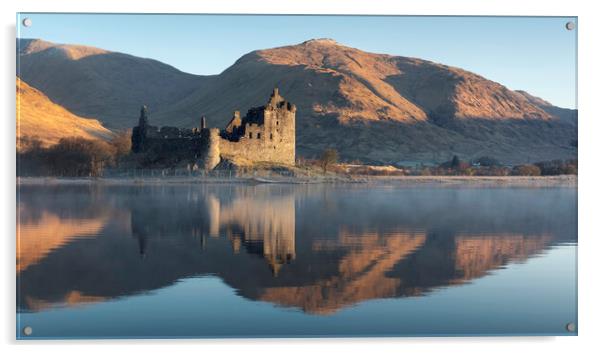 Golden Light On Kilchurn Castle Picture Acrylic Wall Art in Colour by ...